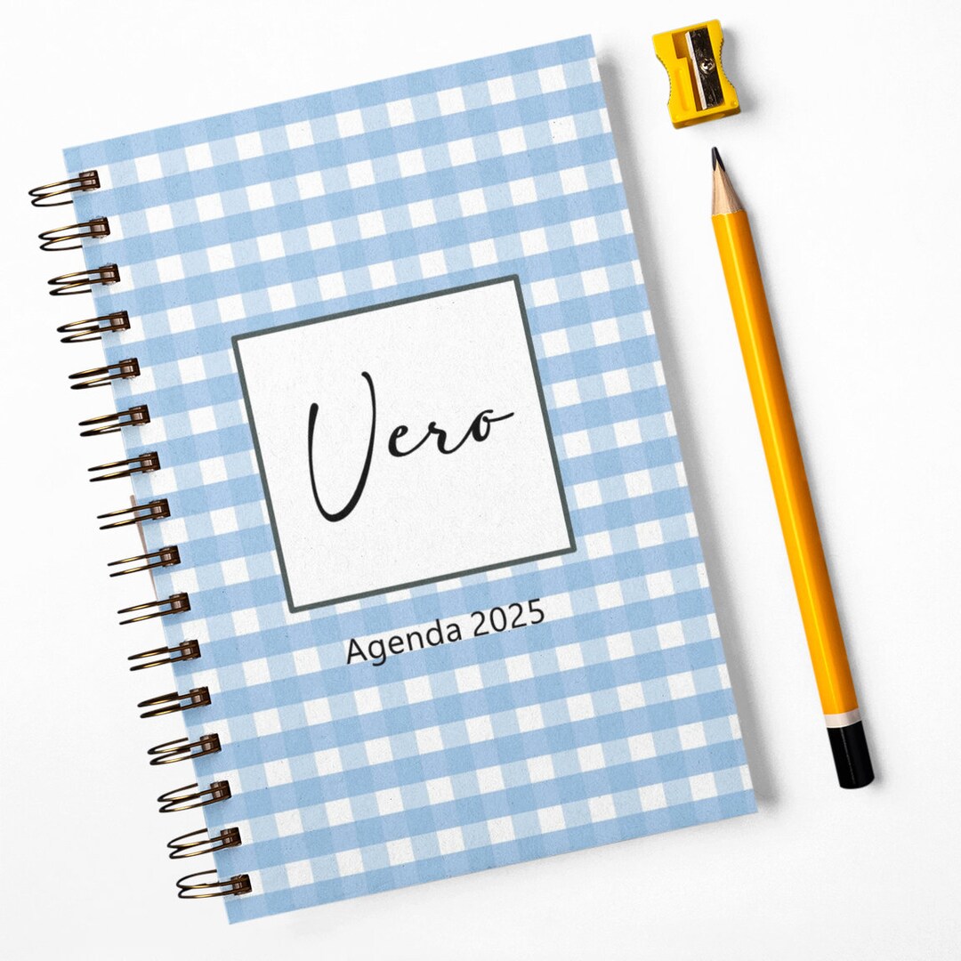 Printable and Personalized Agenda 2025, Annual Agenda With Your NAME on ...
