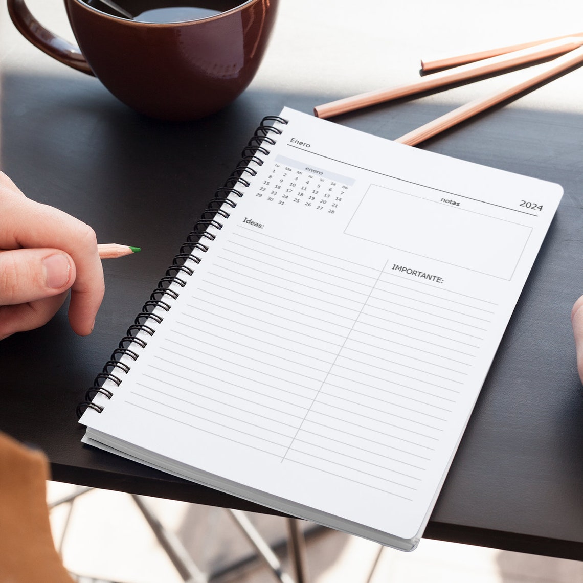 Agenda 2024 PRINTABLE, PDF Weekly Planner, Week View Diary, Weekly ...