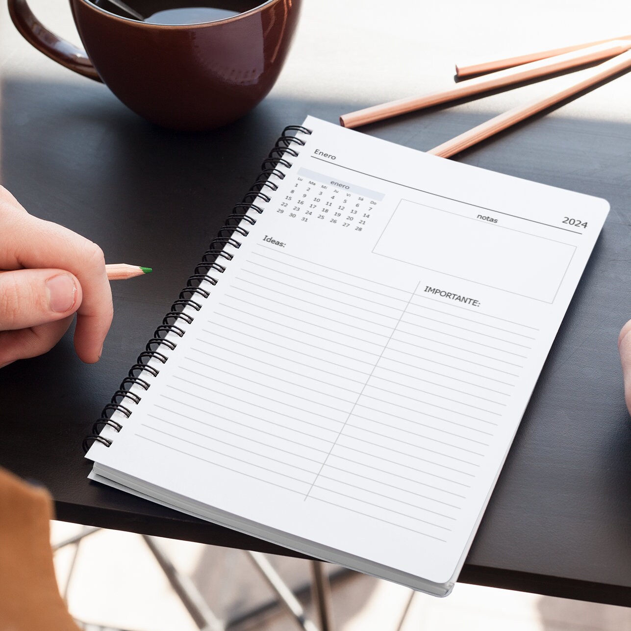 Agenda 2024 PRINTABLE, PDF Weekly Planner, Week View Diary, Weekly ...