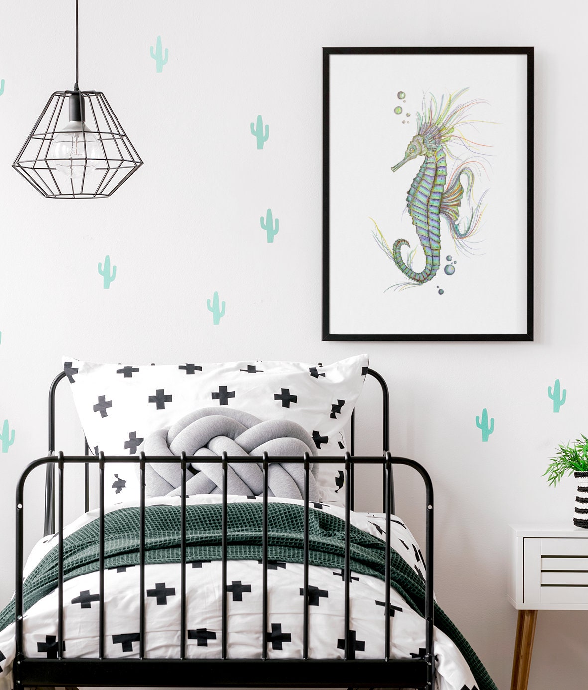 Printable Seahorse Art Thematic Children's Decor Sea - Etsy