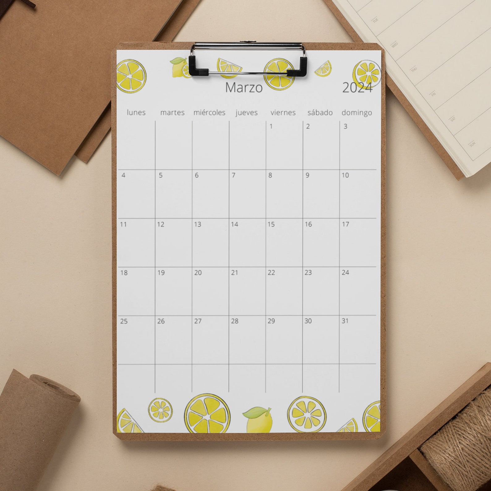 Calendarios 2024 para imprimir en español año meses y - Etsy México