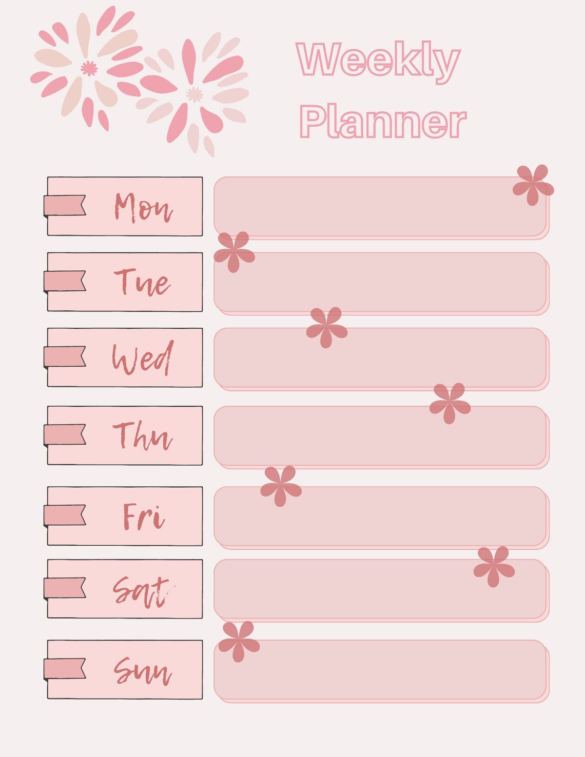 Weekly to Do List Planner, Instant Download, Productivity Planner ...