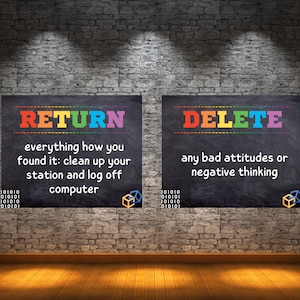 Computer Lab Poster Set of 6 Classroom Decor INSTANT - Etsy