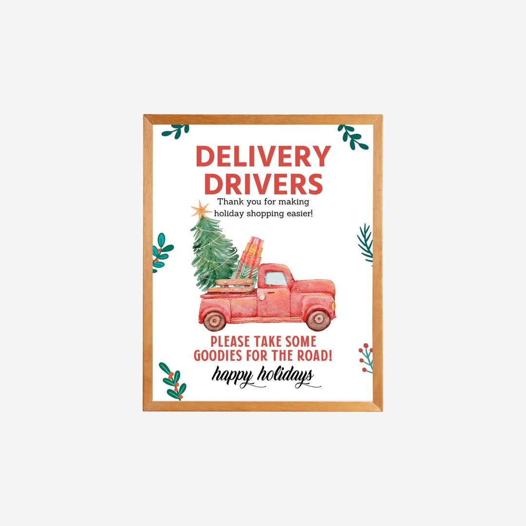 Truck Driver Appreciation Sign, Thank You Delivery Drivers, Poster ...