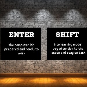 Computer Lab Poster Set of 6 Classroom Decor INSTANT - Etsy