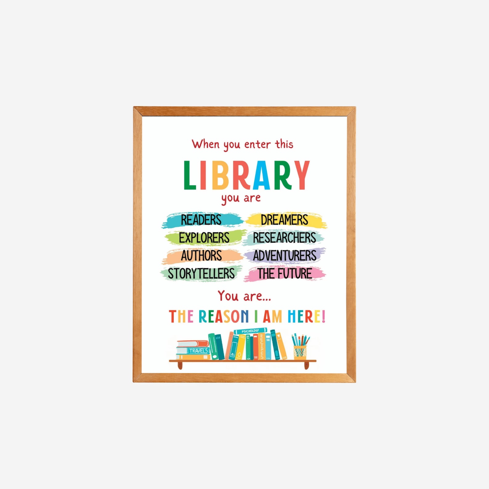 Welcome Library School Sign, Classroom Decor, Printable School Library ...