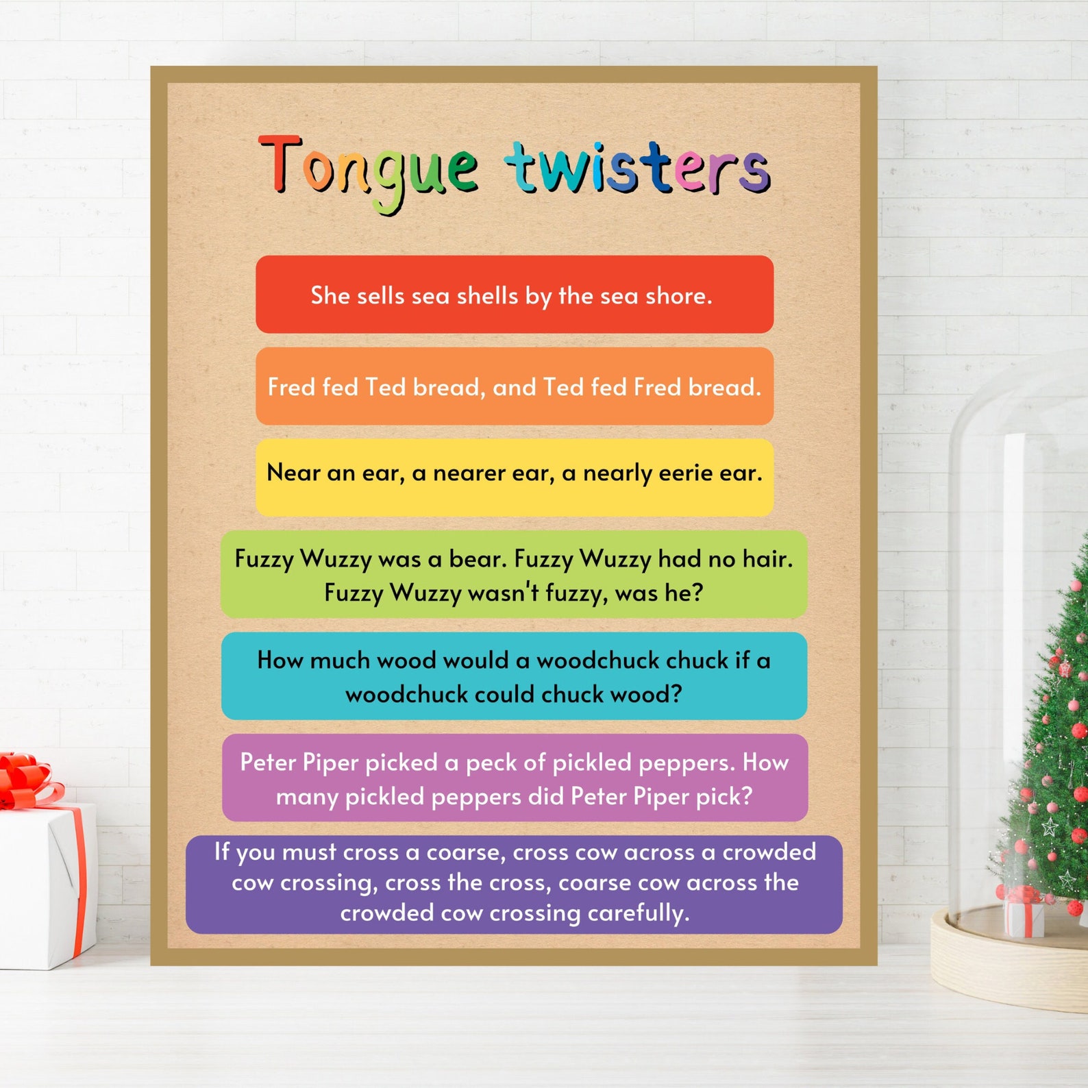 Tongue Twisters Printable, Wall Art, Fun Modern Classroom Decor ...