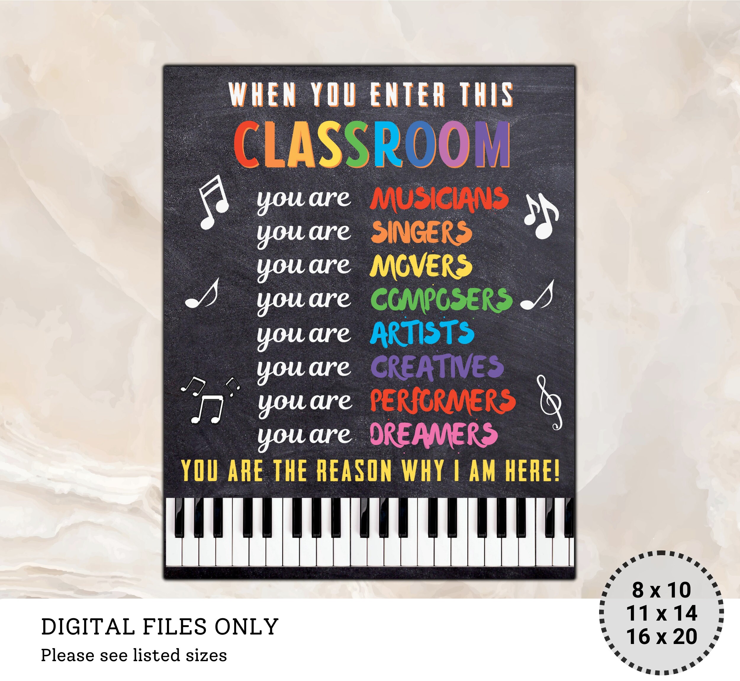 Music Teacher Classroom Printable Poster Classroom Decor - Etsy Australia