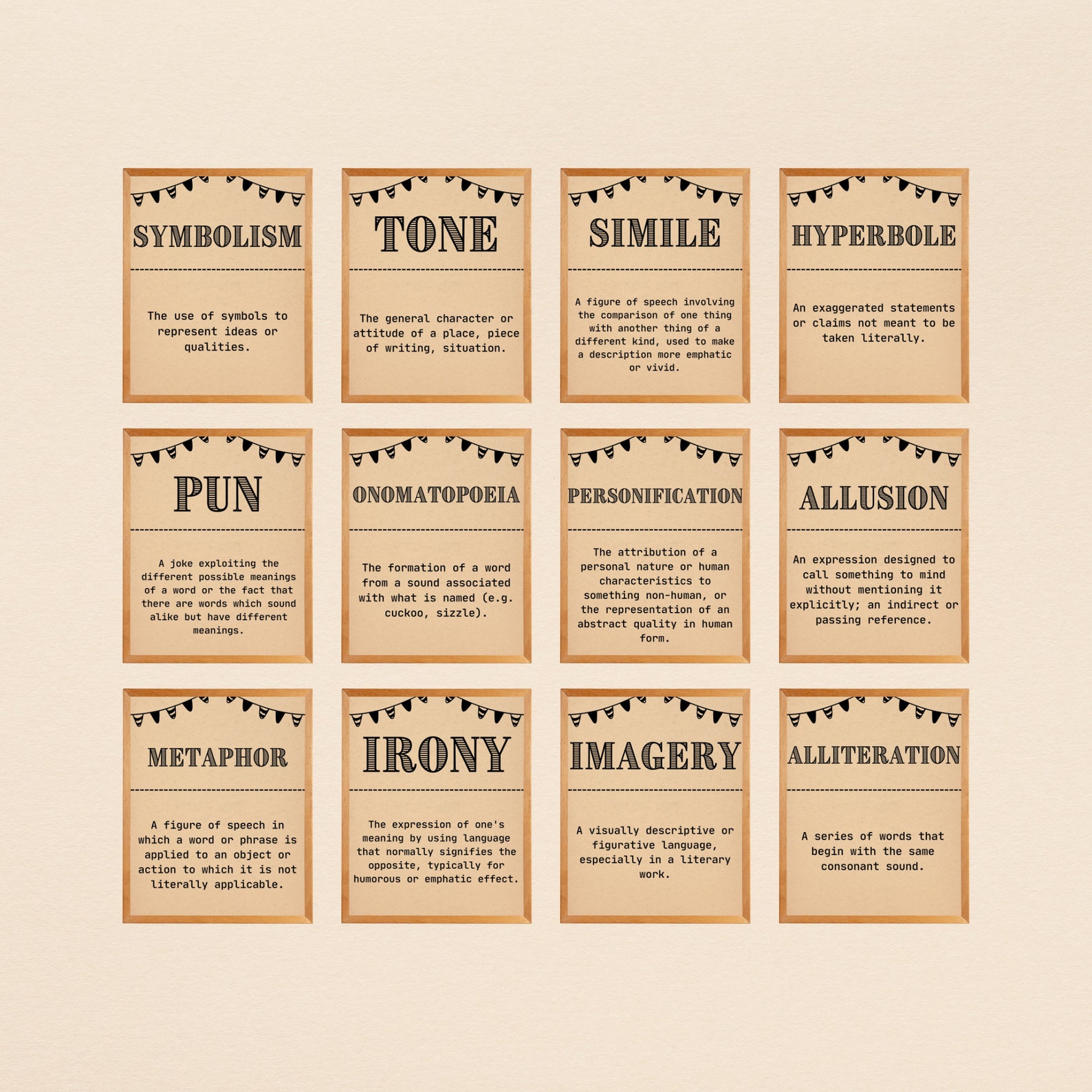 Literary Devices Posters, ELA Classroom Art, Writing Elements, Teacher ...