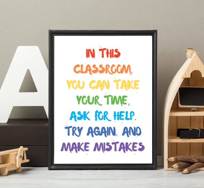 Rainbow Classroom Wall Art Classroom Wall Decor Elementary - Etsy