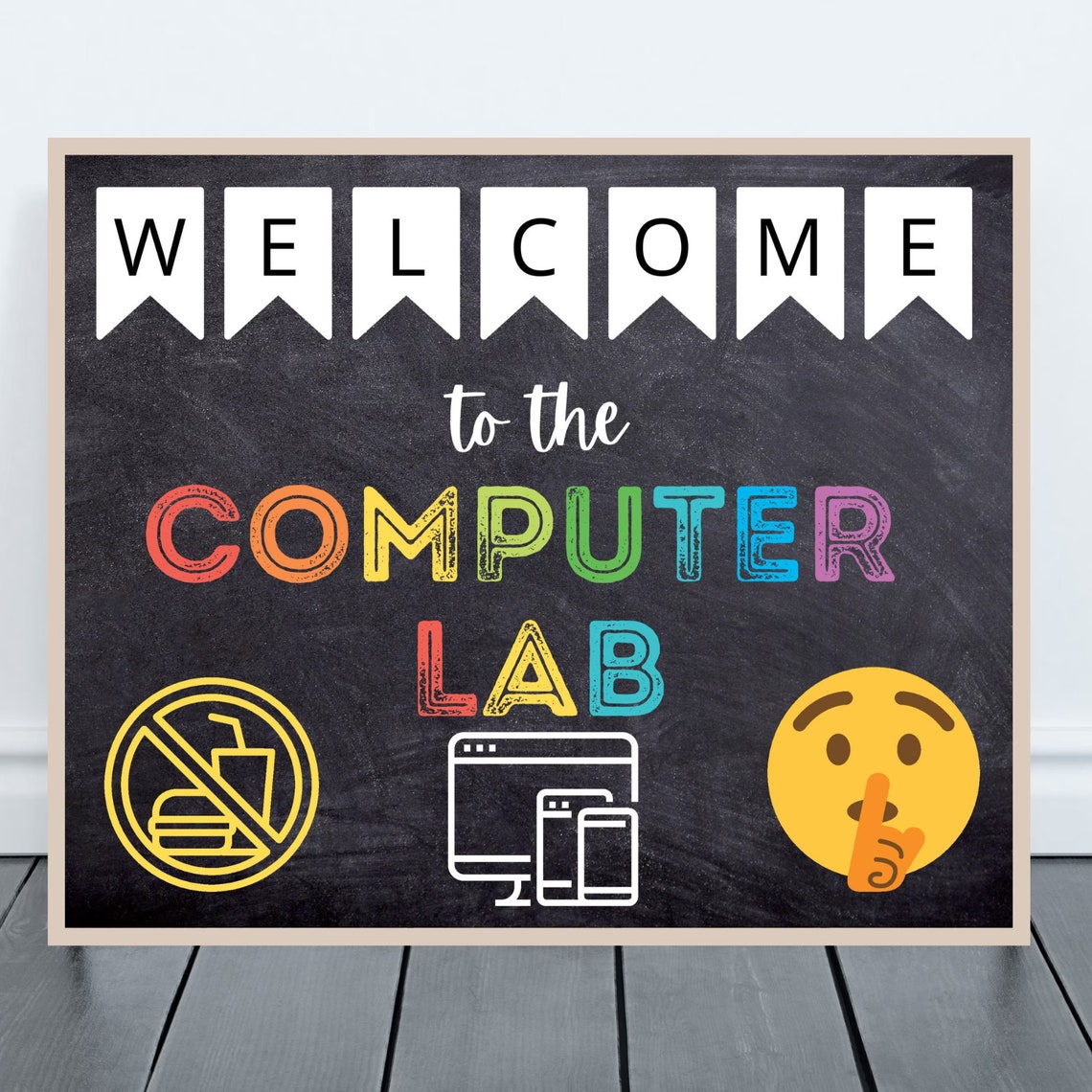 Computer Lab School Sign, Classroom Decor, Teacher Door Sign, Computers ...