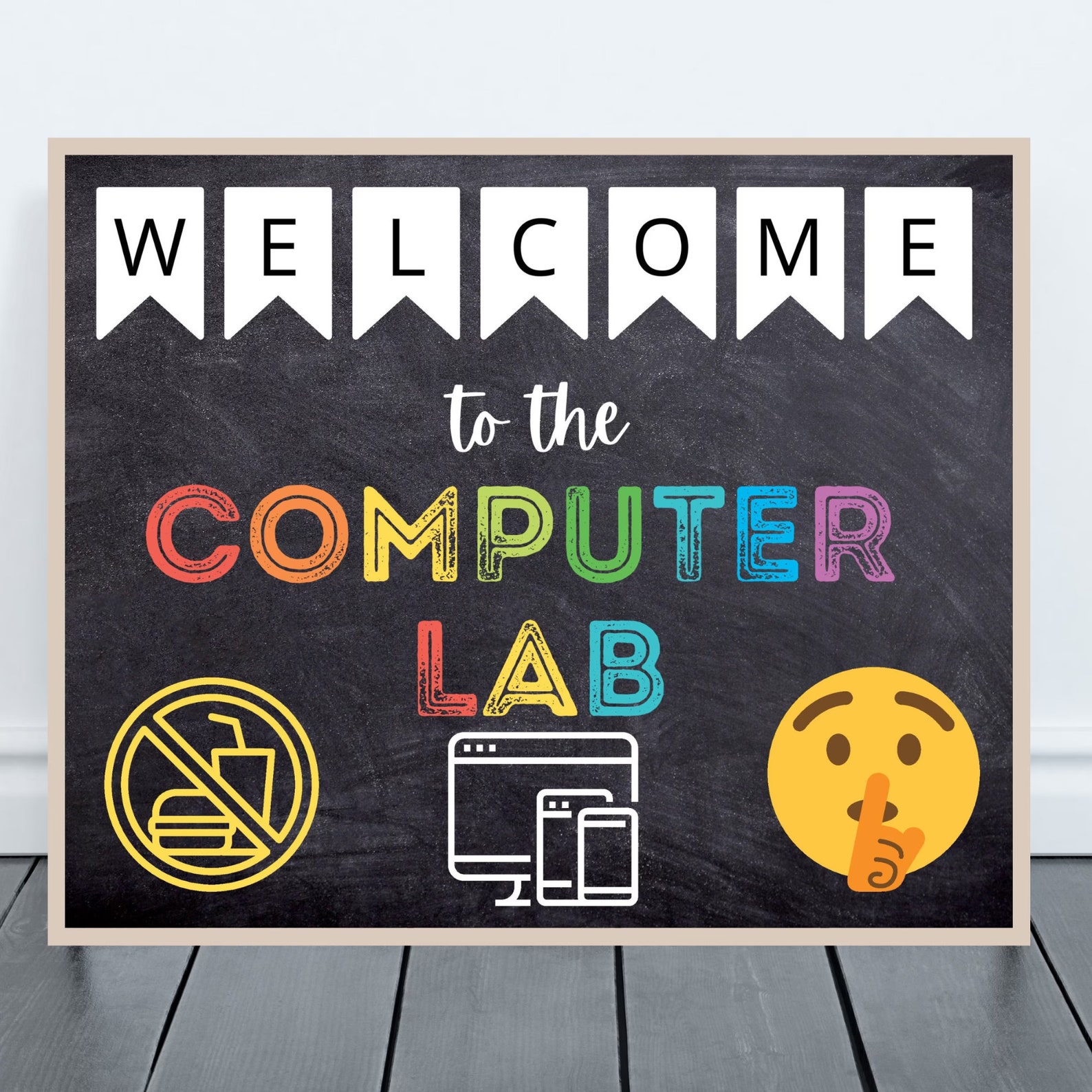 Computer Lab School Sign, Classroom Decor, Teacher Door Sign, Computers ...