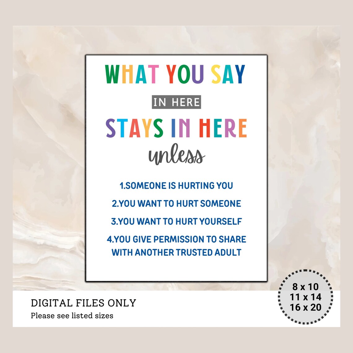 Counseling Office Confidentiality Poster, Counselor Office Decor ...