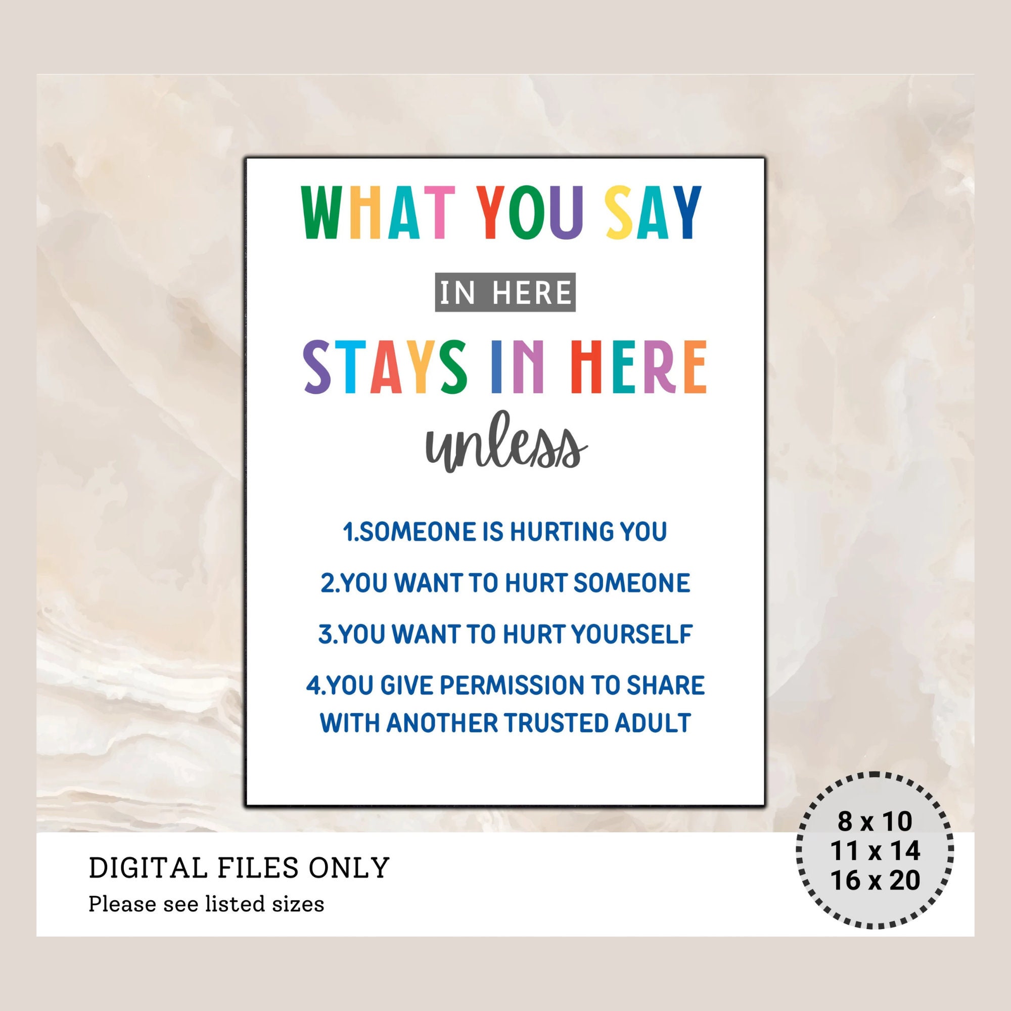 Counseling Office Confidentiality Poster Counselor Office - Etsy