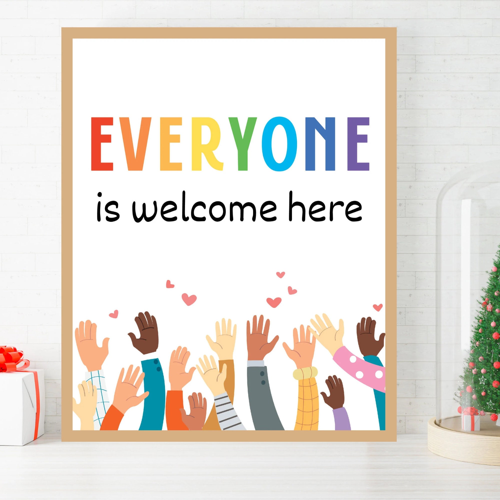 Everyone is Welcome Here Poster, Sign School Counselor Office, Decor ...