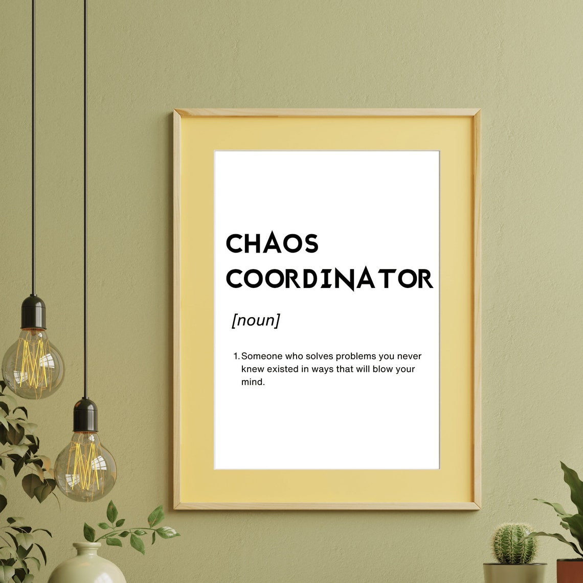Funny Staff Gift, Chaos Coordinator Office Art, Printable Office Gift ...