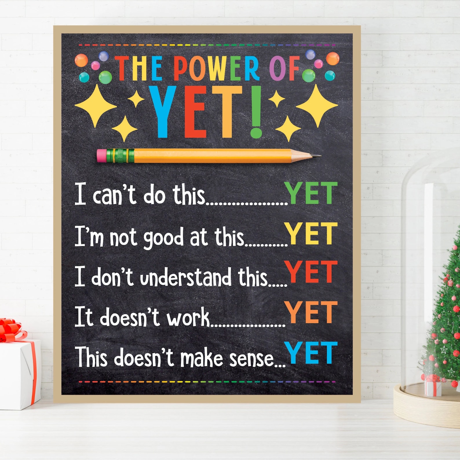 The Power of yet Poster Printable, Motivational Wall Art, Growth ...