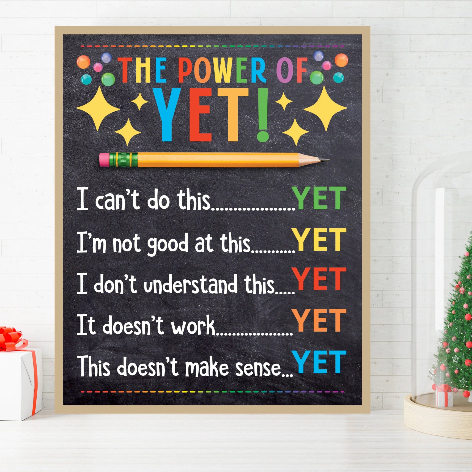 The Power of yet Poster Printable, Motivational Wall Art, Growth ...