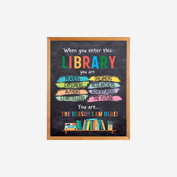 School Library Sign