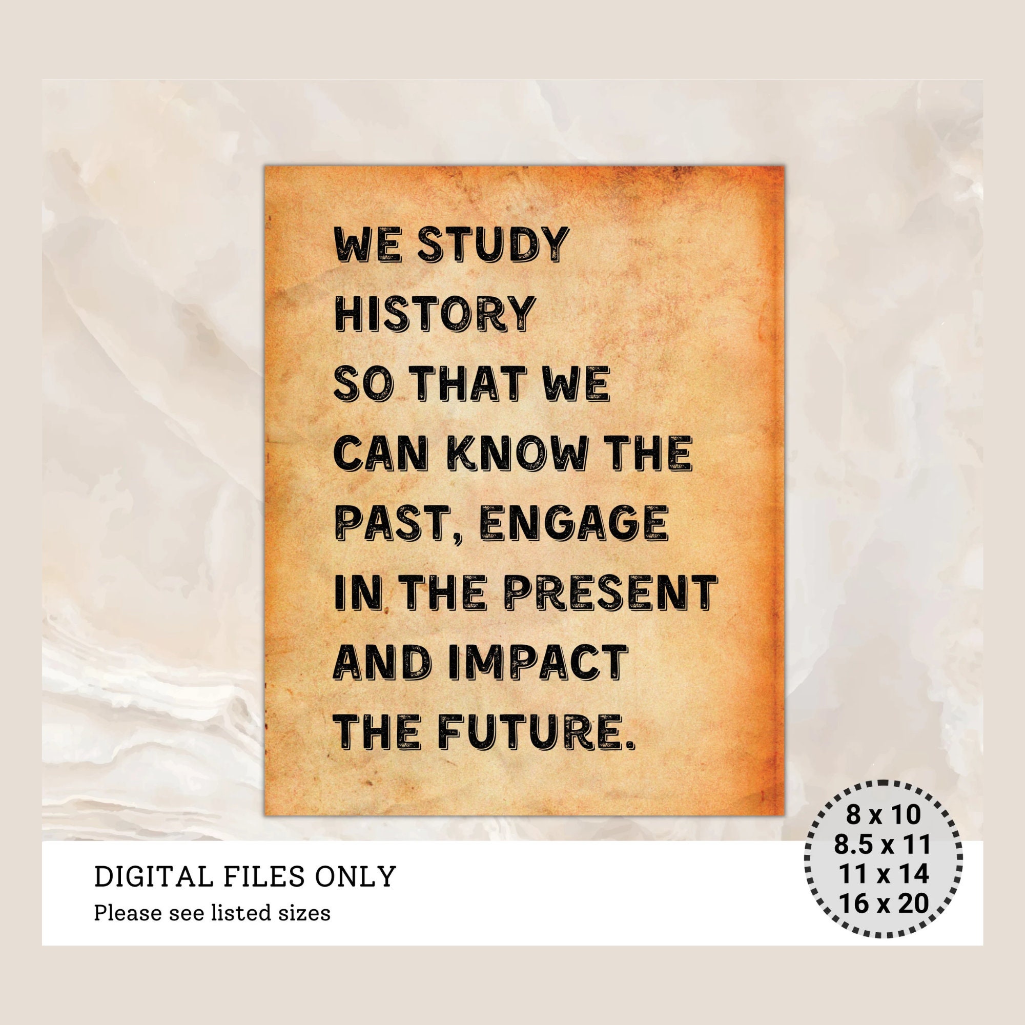 History Classroom Decor, History Printable Wall Art, School Classroom ...