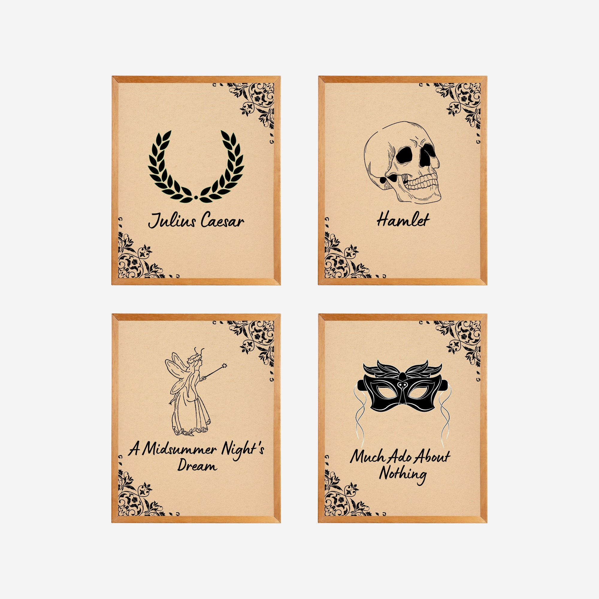 Shakespeare Gallery Wall, Classroom Art, Shakespeare Plays Posters ...