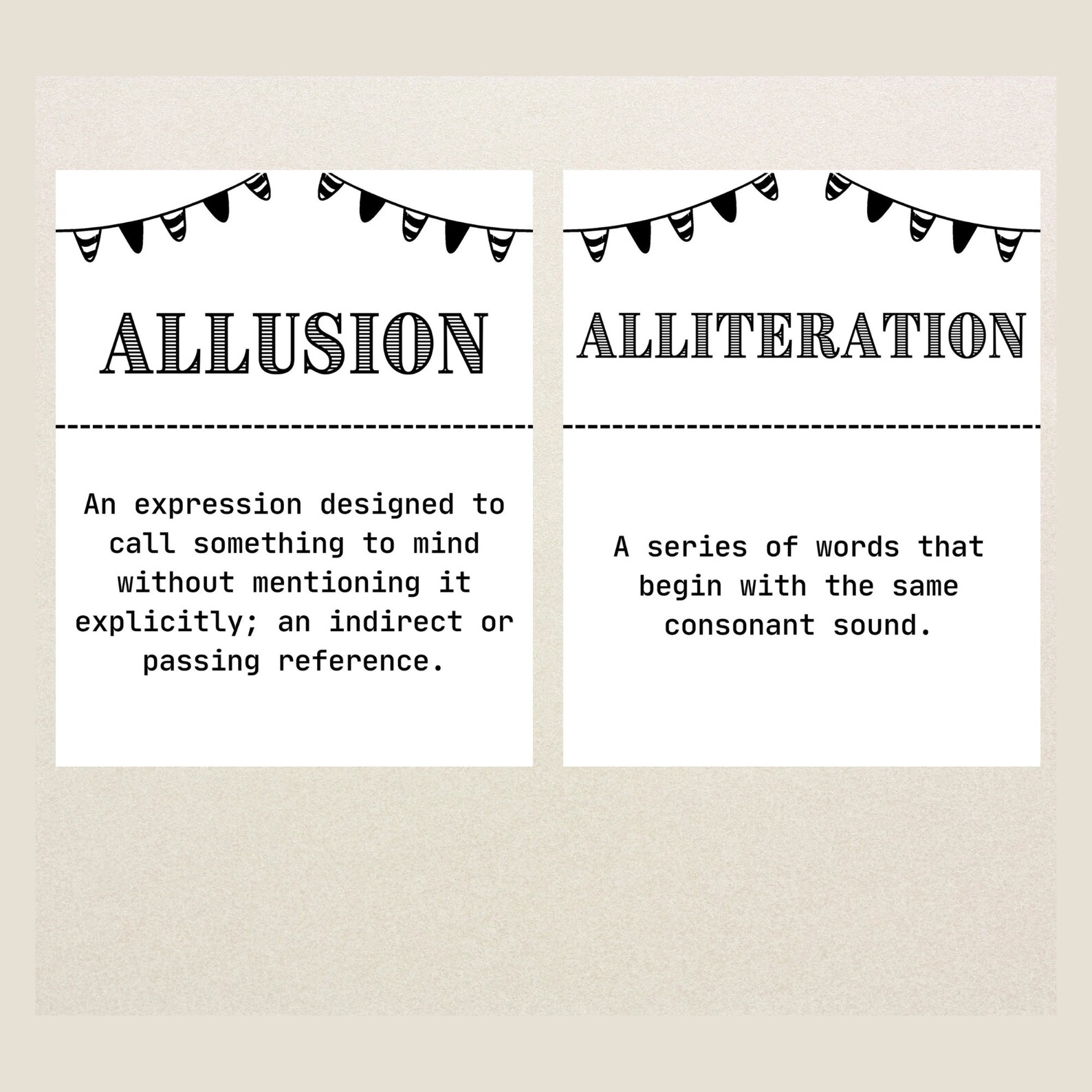 Literary Devices Posters, Writing Elements Art, English Classroom ...