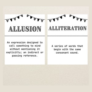 Literary Devices Posters, Writing Elements Art, English Classroom ...