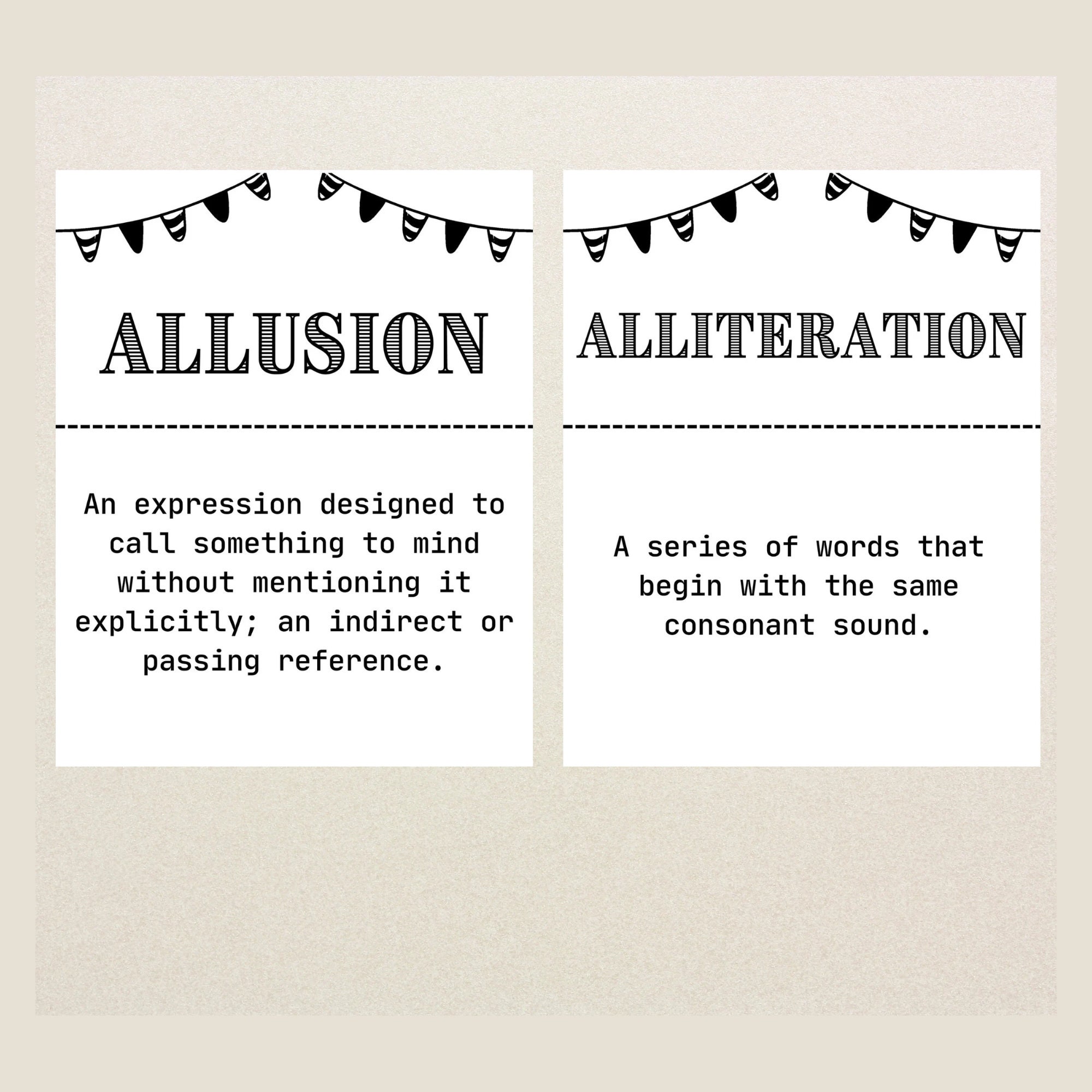 Literary Devices Posters, Writing Elements Art, English Classroom ...