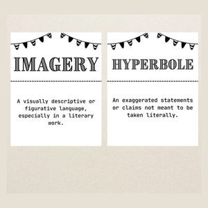 Literary Devices Posters, Writing Elements Art, English Classroom ...