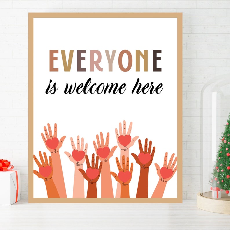 Human Equality Art, Inclusive Classroom Art, Diversity Classroom Poster ...