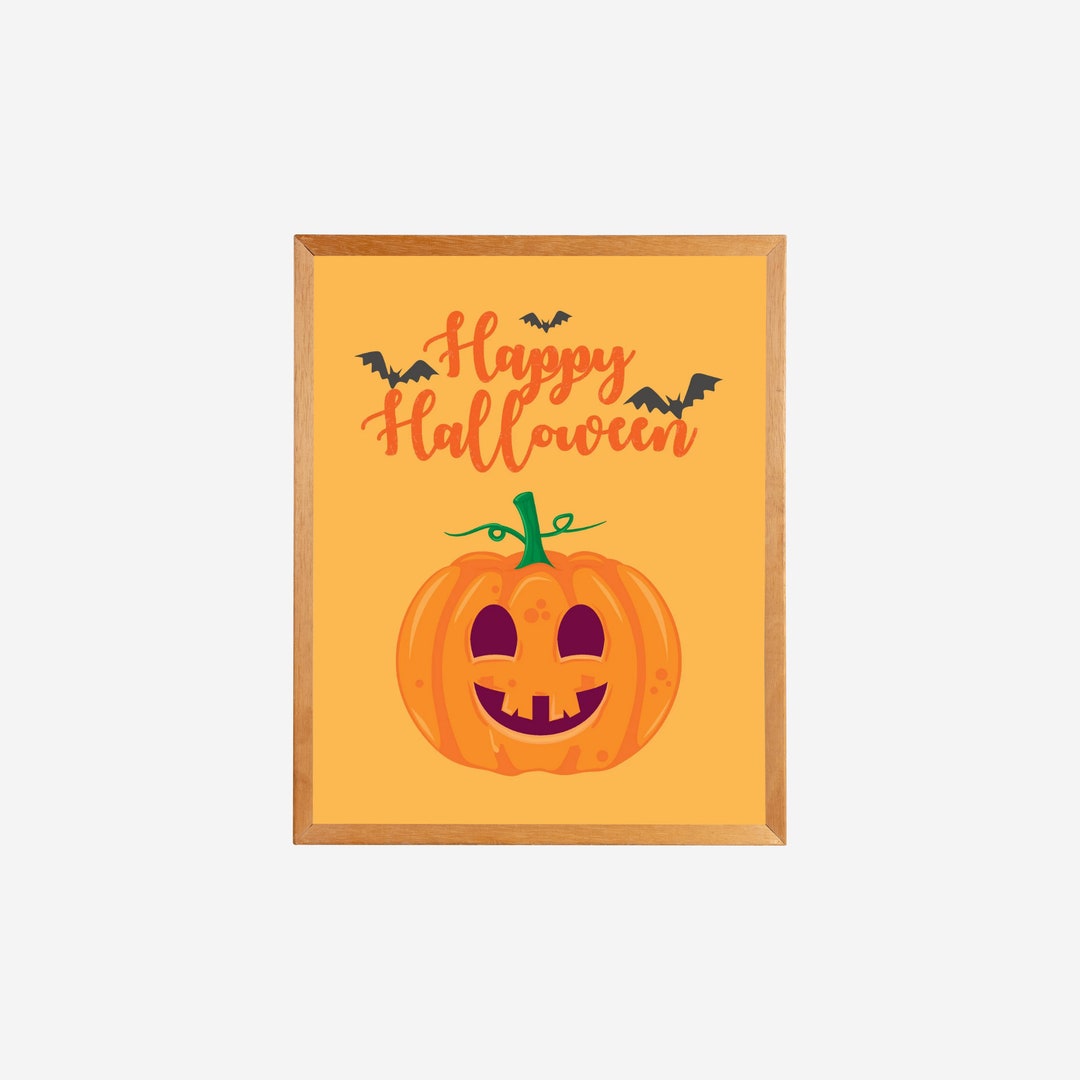 Halloween Dekor, Halloween druckbare Wandkunst, Happy Halloween Zeichen ...
