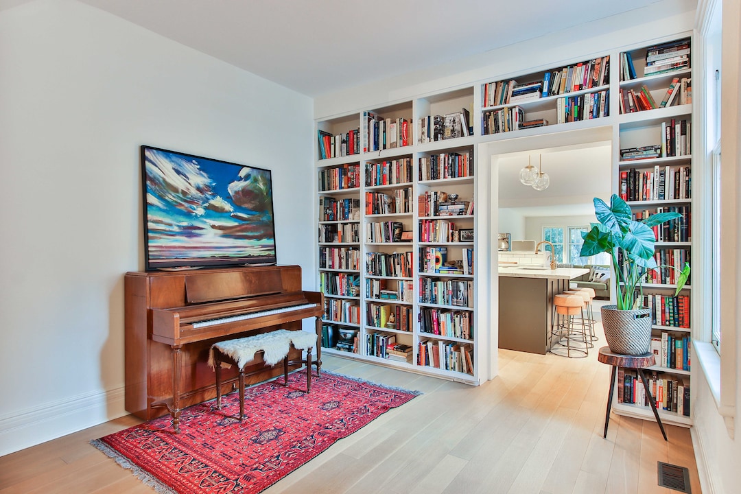 Zoom Bookcase Background | Virtual Backdrop | Office Bookcase Zoom ...