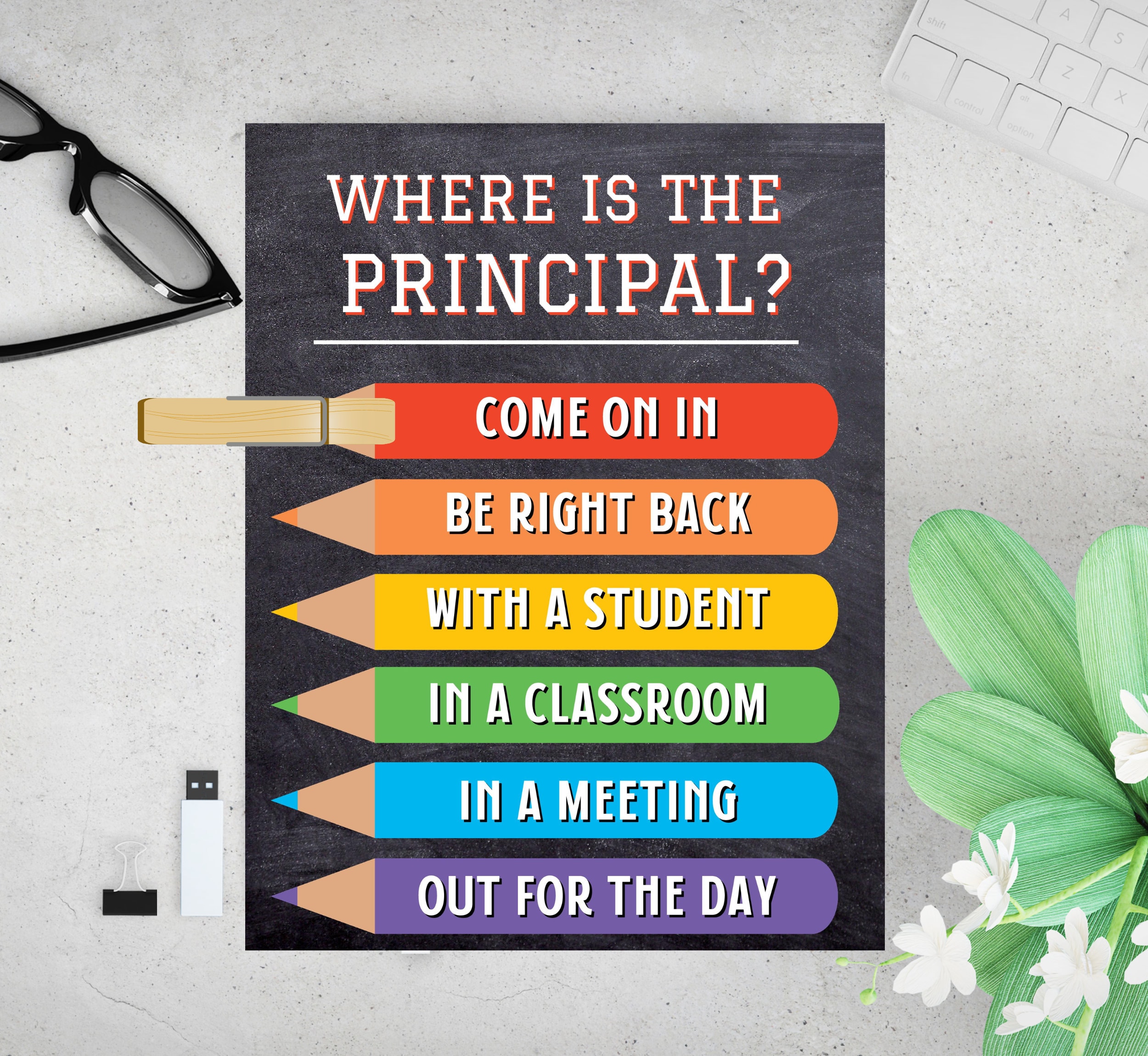 Where is the Principal Door Sign Classroom Decor School - Etsy