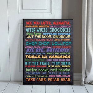 Goodbye Door Sign See You Later Alligator, Poster After While Crocodile ...