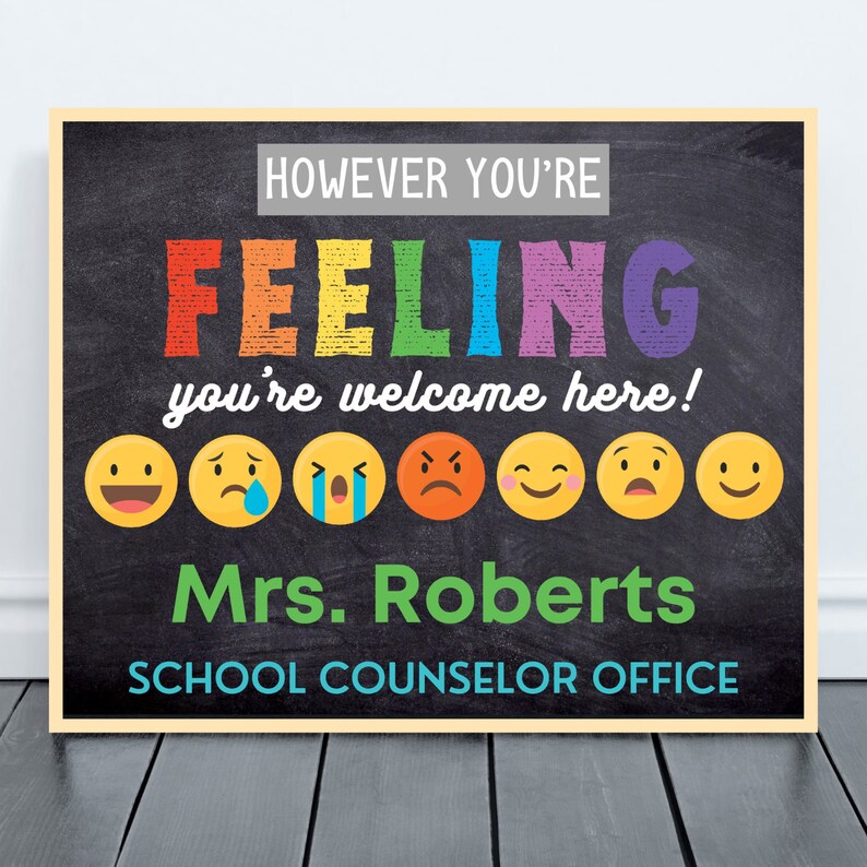 PERSONALIZED School Counselor Door Sign, Child Counselor Therapist ...