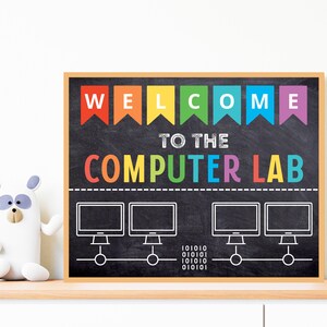 Computer Lab School Sign Classroom Decor Teacher Door Sign - Etsy