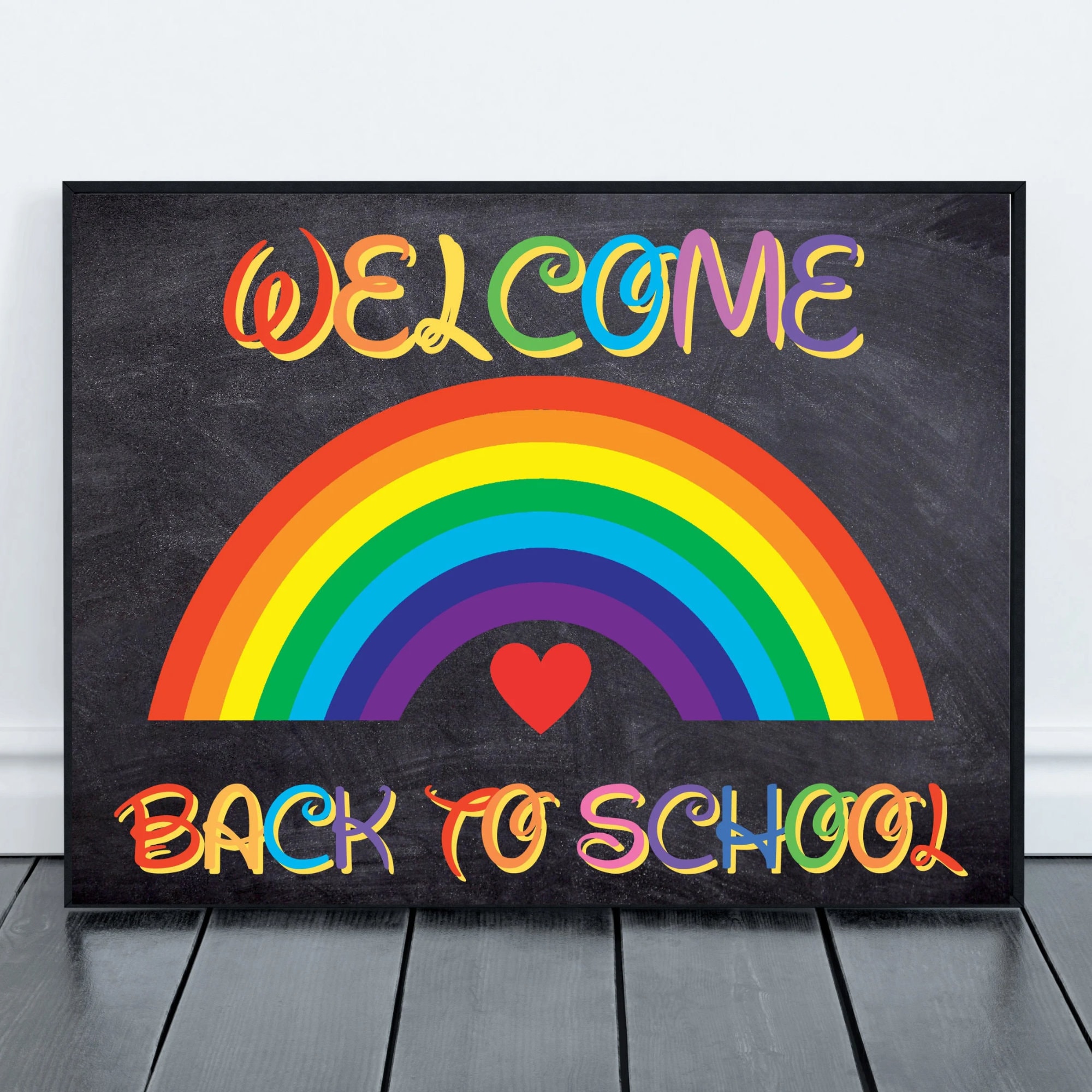 Welcome Back to School Sign Classroom Decor Rainbow School - Etsy