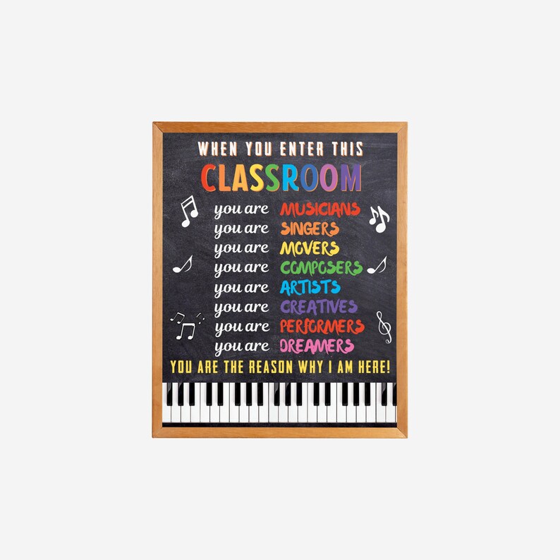 Music Teacher Classroom Printable Poster, Classroom Decor, Music ...