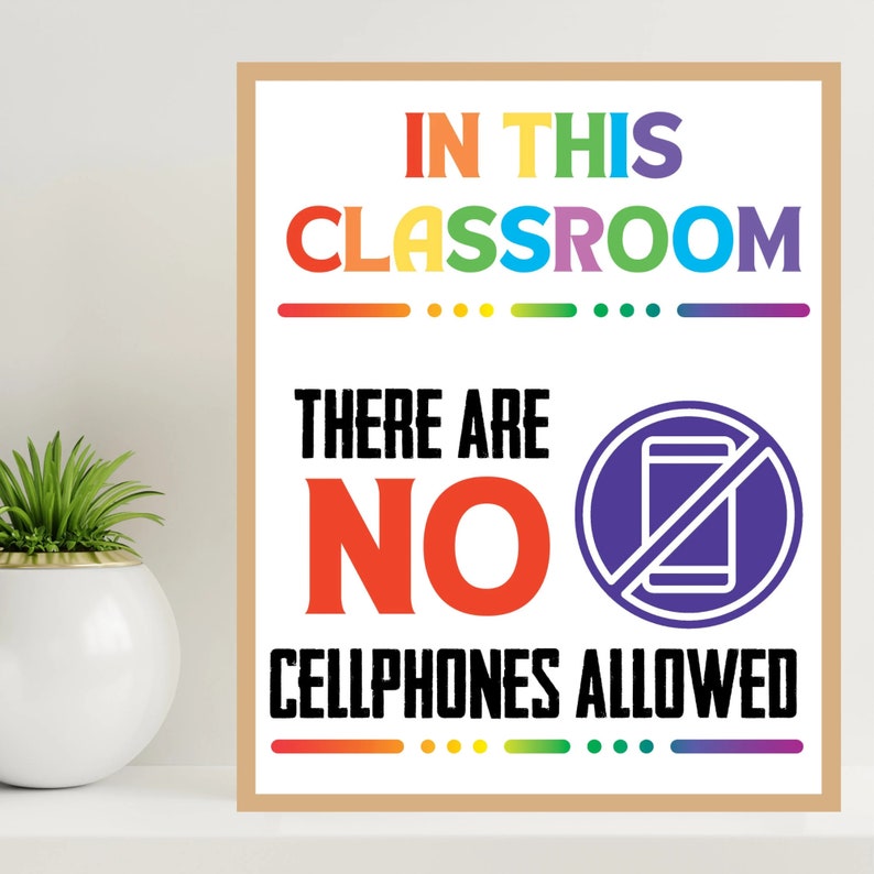 No Phone Allowed School Poster, Classroom Decor, Classroom Management ...