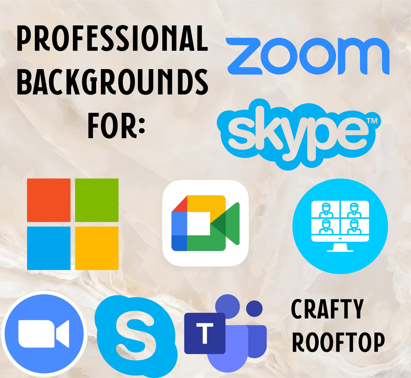Personalized Zoom Background, Custom Photos Zoom Backdrop, Brand Logo ...