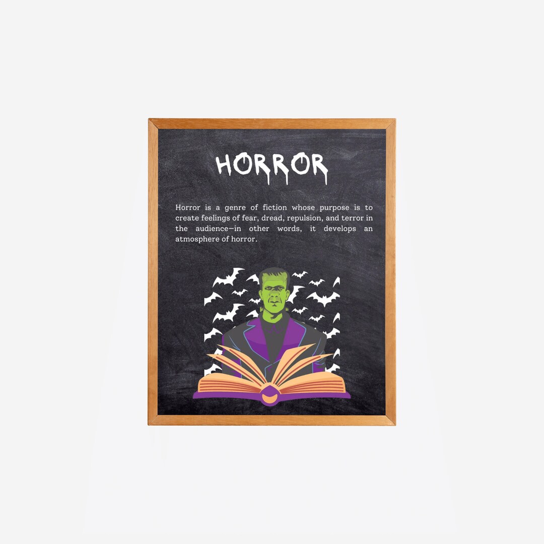Genre Print, Educational Classroom Poster, English High School Literary ...