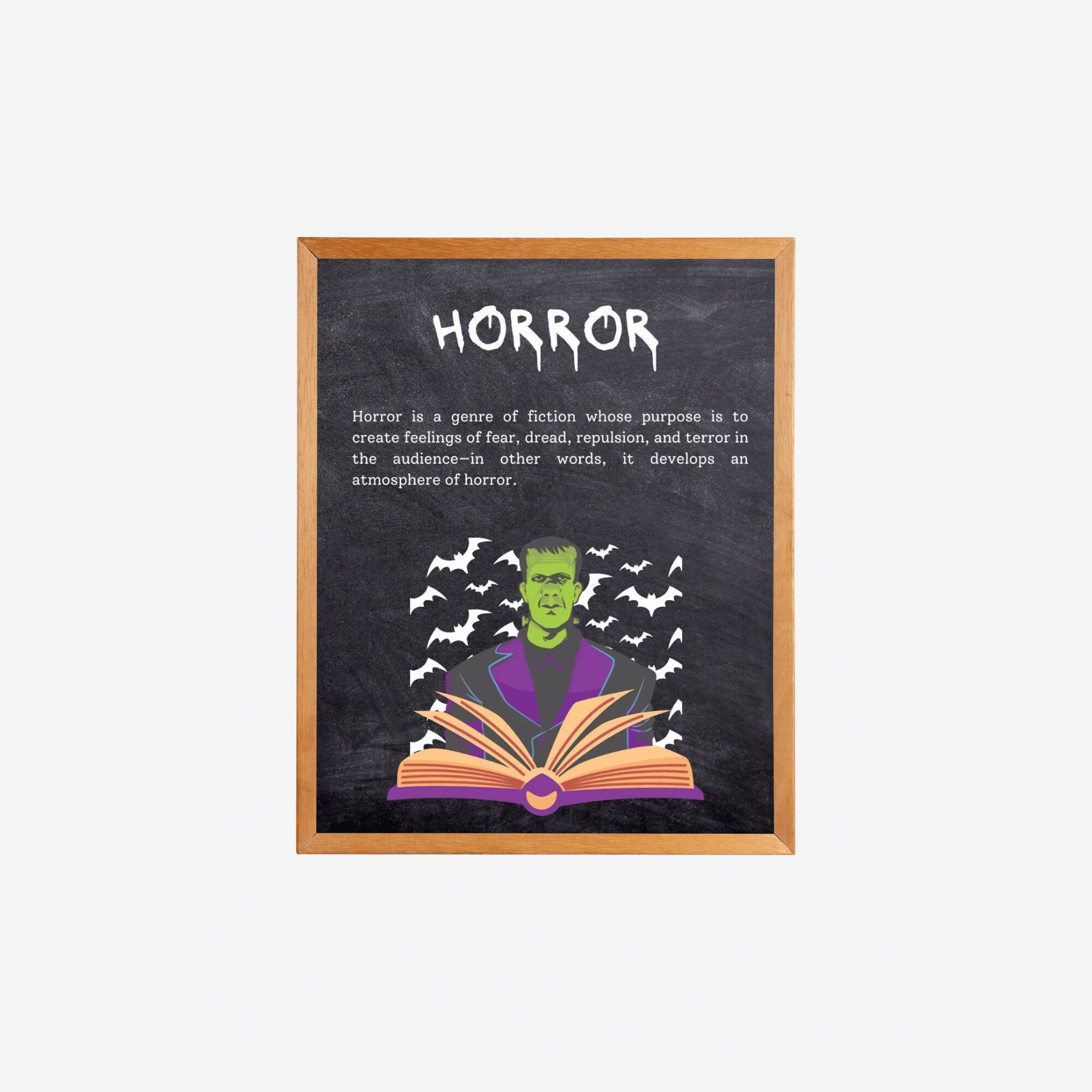 Genre Print, Educational Classroom Poster, English High School Literary ...