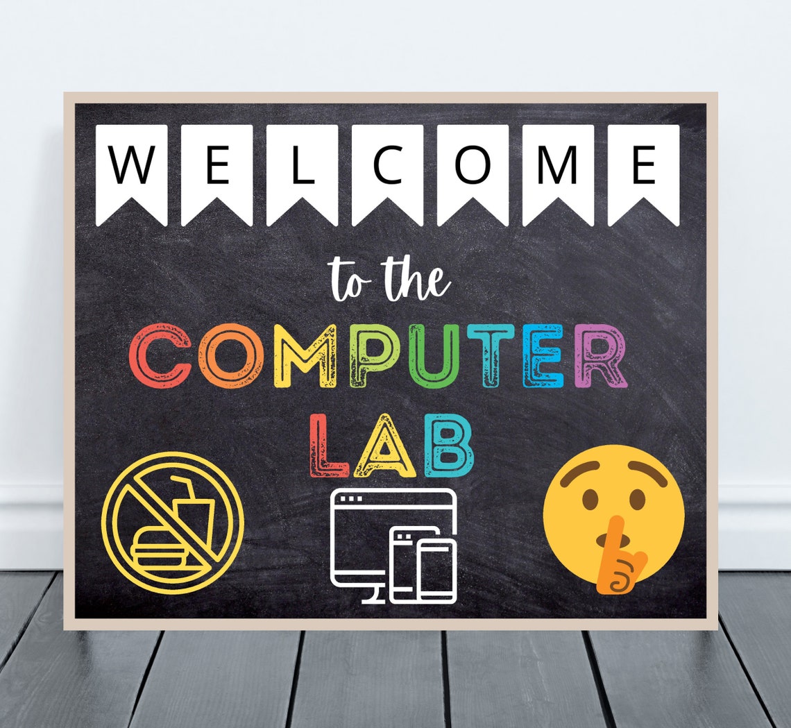 Computer Lab School Sign Classroom Decor Teacher Door Sign - Etsy