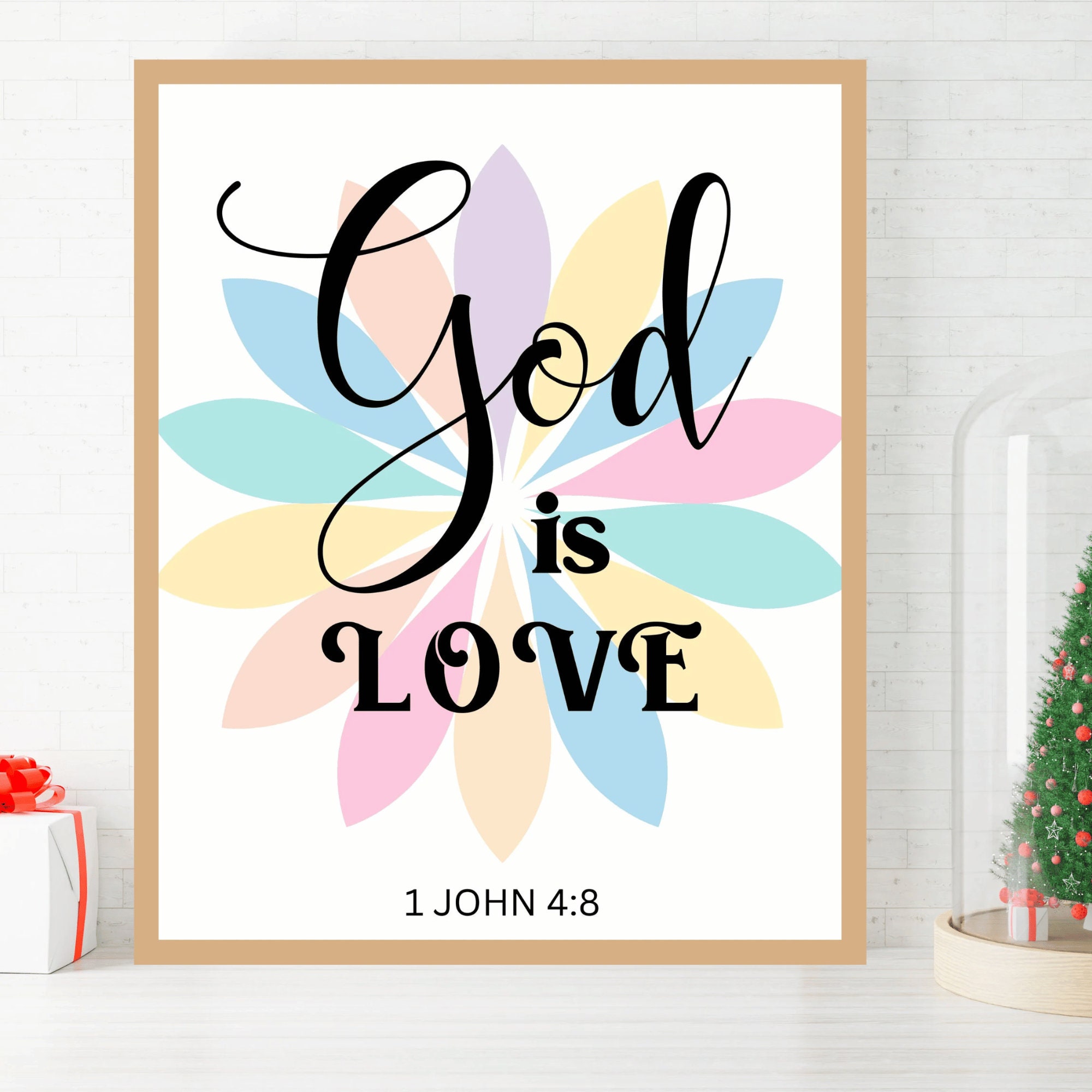 God is Love, Bible Verse Print, Scriptures Wall Art, Christian Poster ...