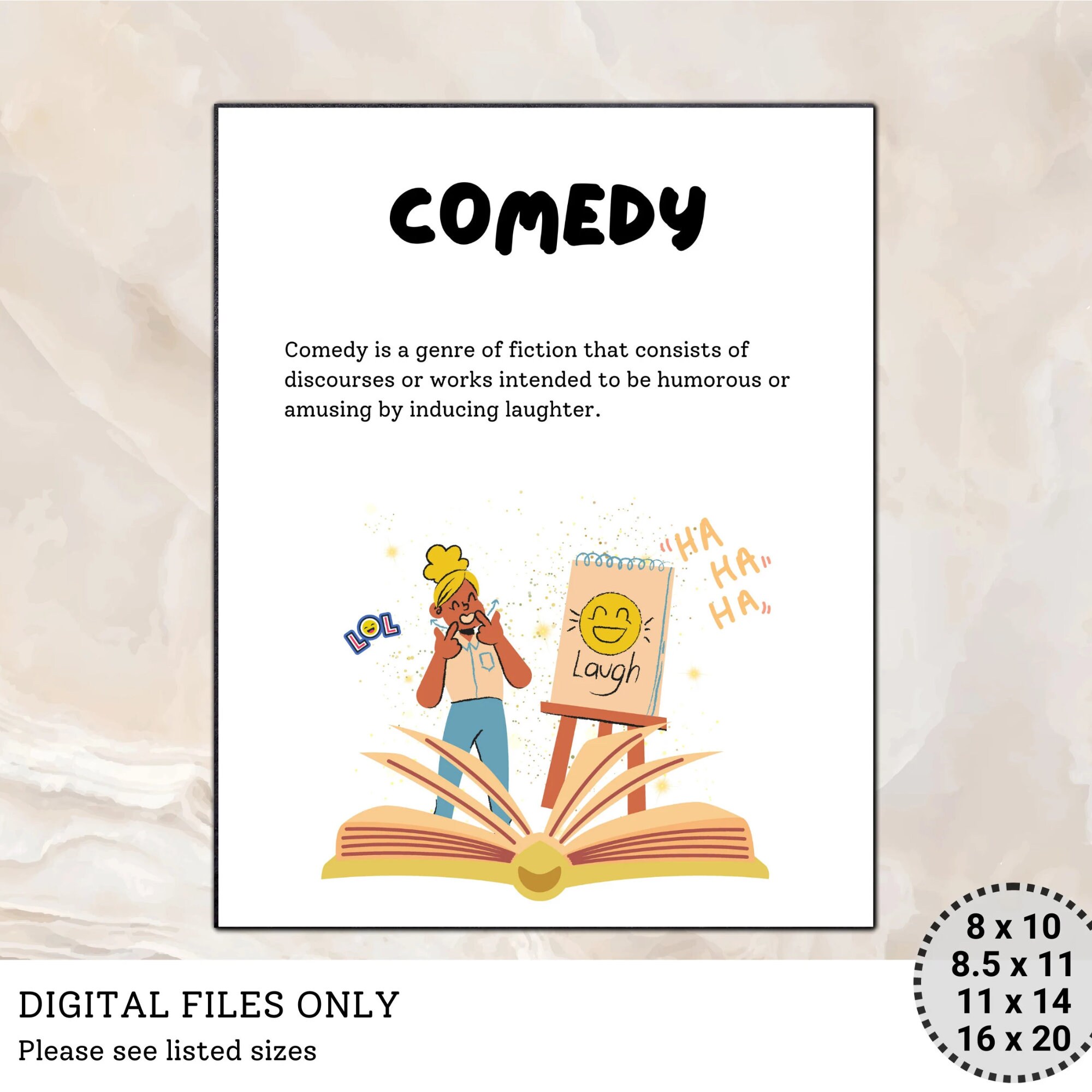 Genre Poster Classroom, School Library, Genre Poster Decor School ...