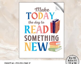 Read Something New Poster - Etsy