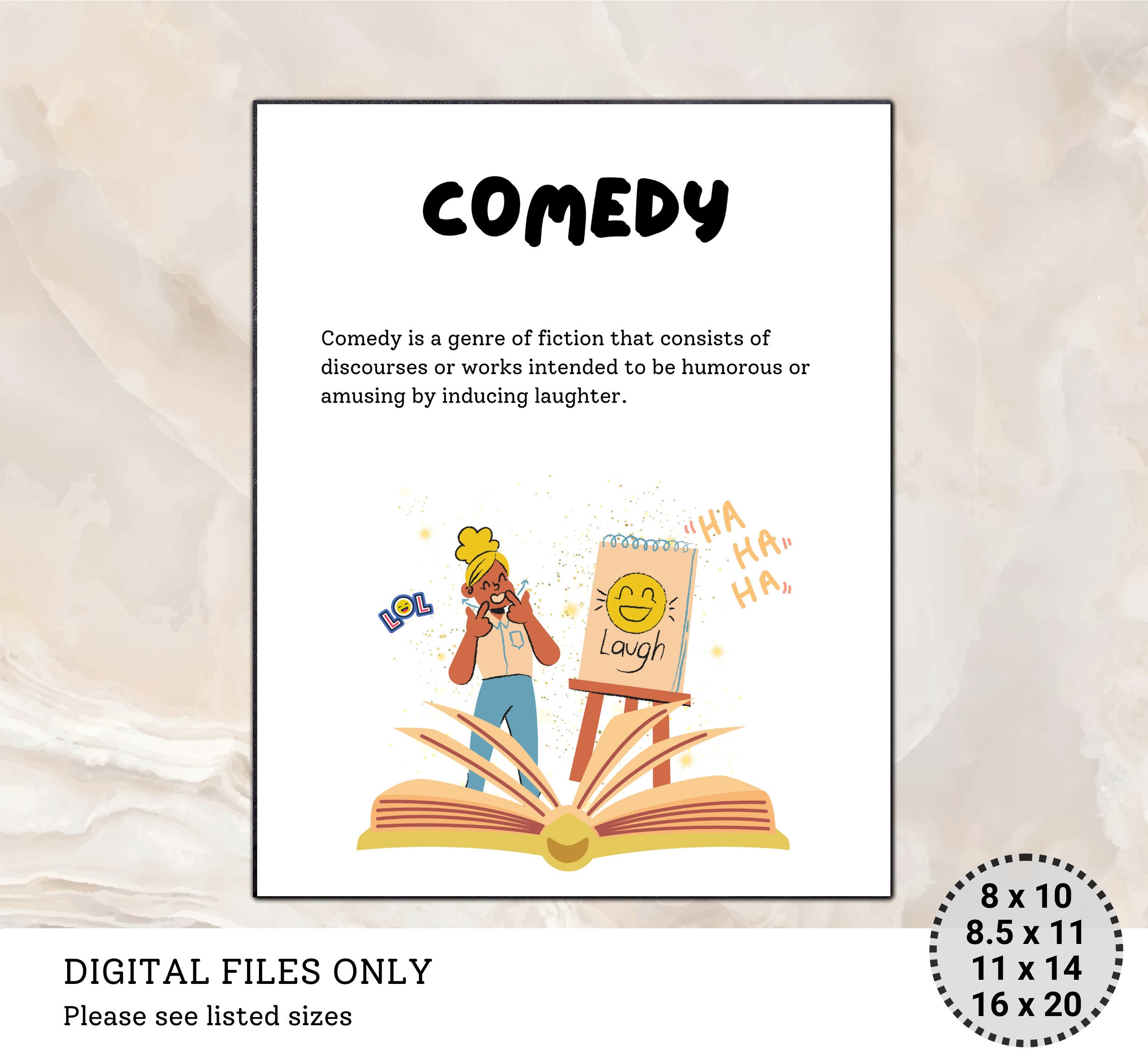 Genre Poster Classroom School Library Genre Poster Decor - Etsy