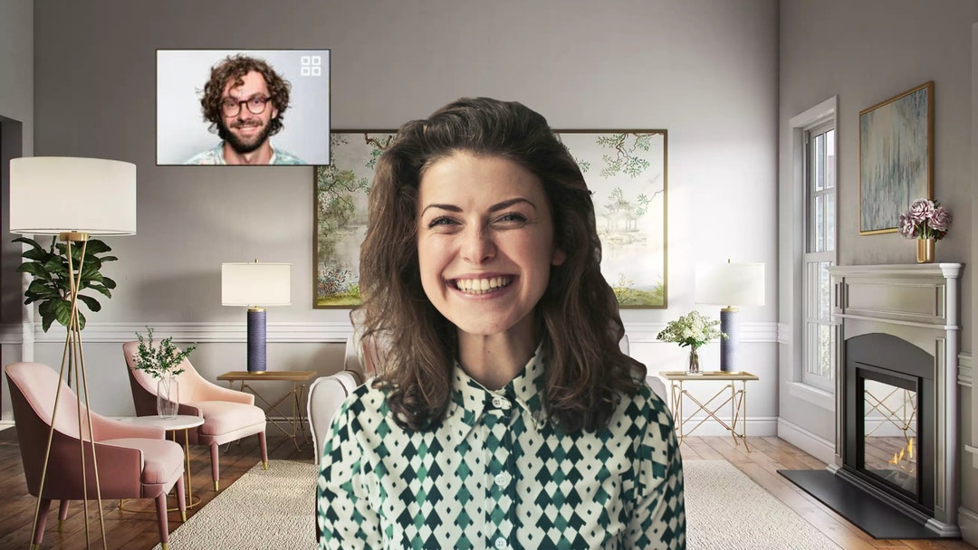 Zoom Virtual Background Digital Living Room Backdrop - Etsy