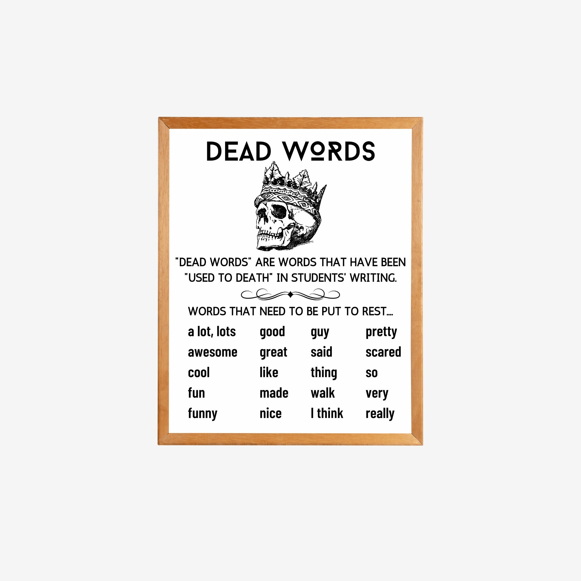 Dead Words English Worksheets: Replacing Dead Words