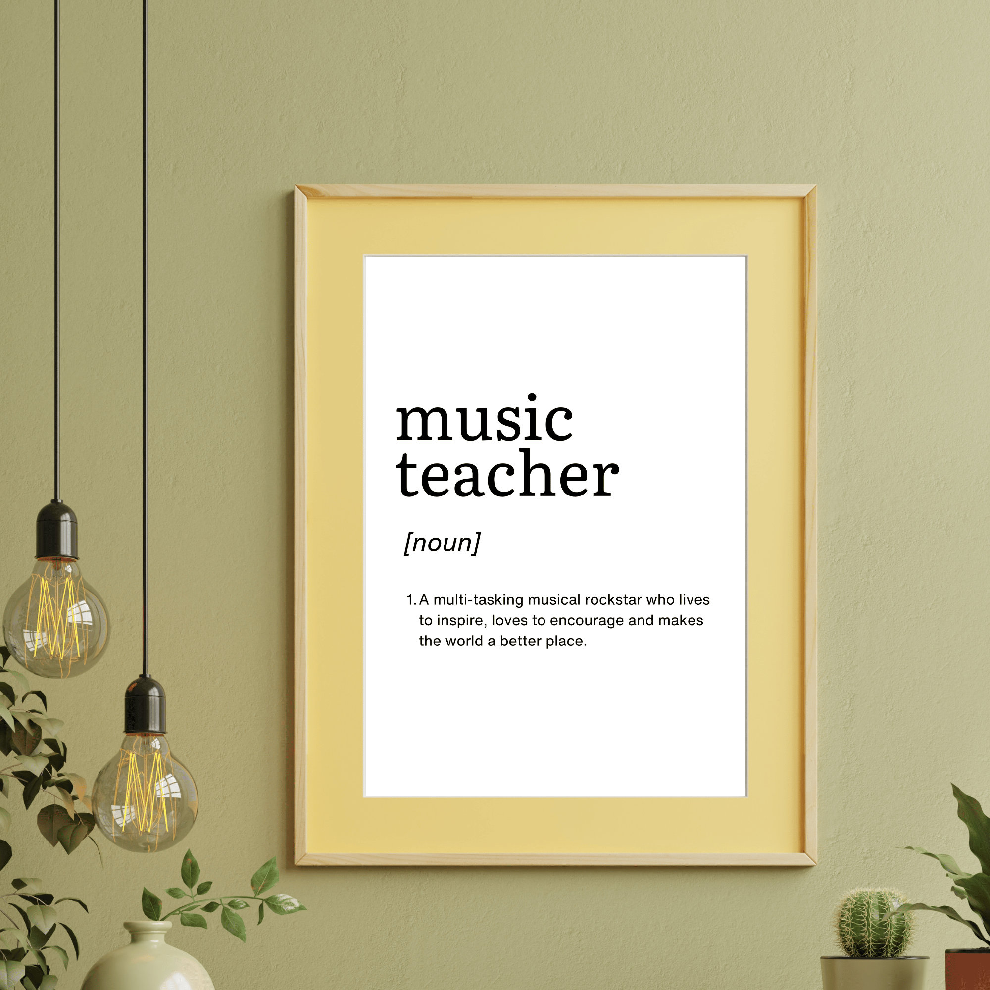Musiklehrer Poster, Musiklehrer Definition Druck, Geschenk für ...